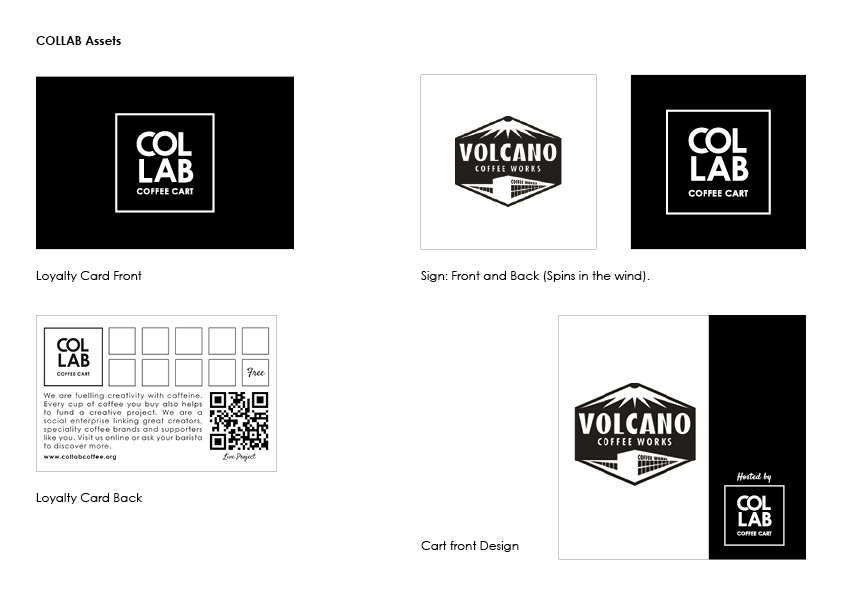 Aardman Challenge/COLLAB Coffee Cart Branding - Didi Blackhurst