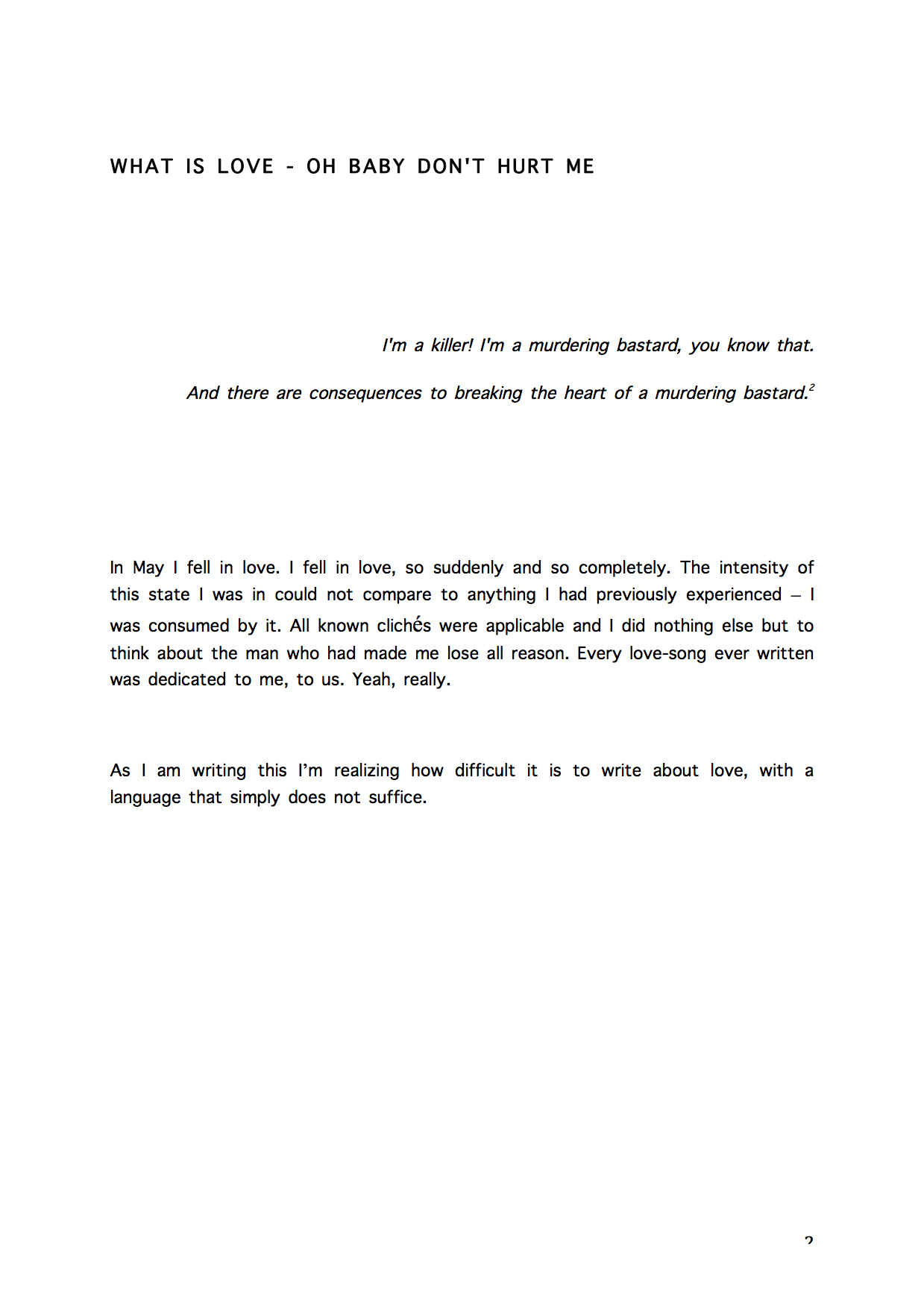 the distance between you and me - Hedda Roterud Amundsen