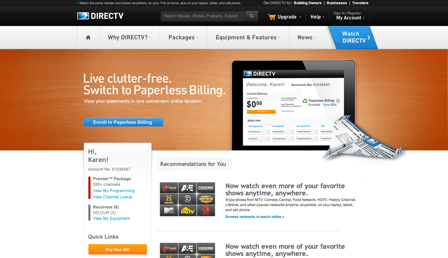 DIRECTV Paperless Billing - Michael Clowney