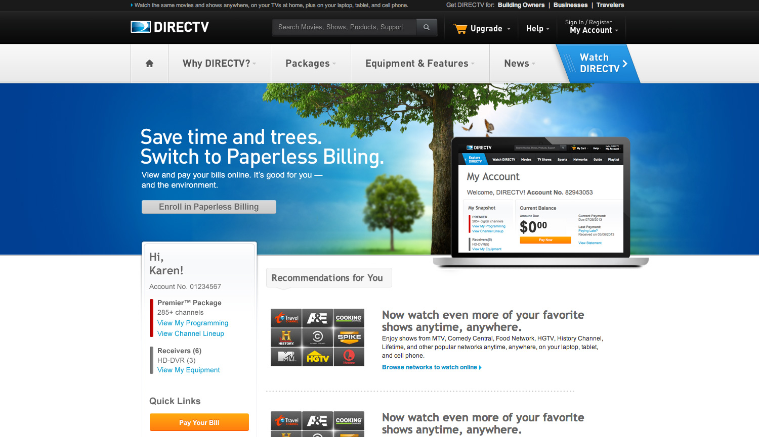 DIRECTV Paperless Billing - Michael Clowney