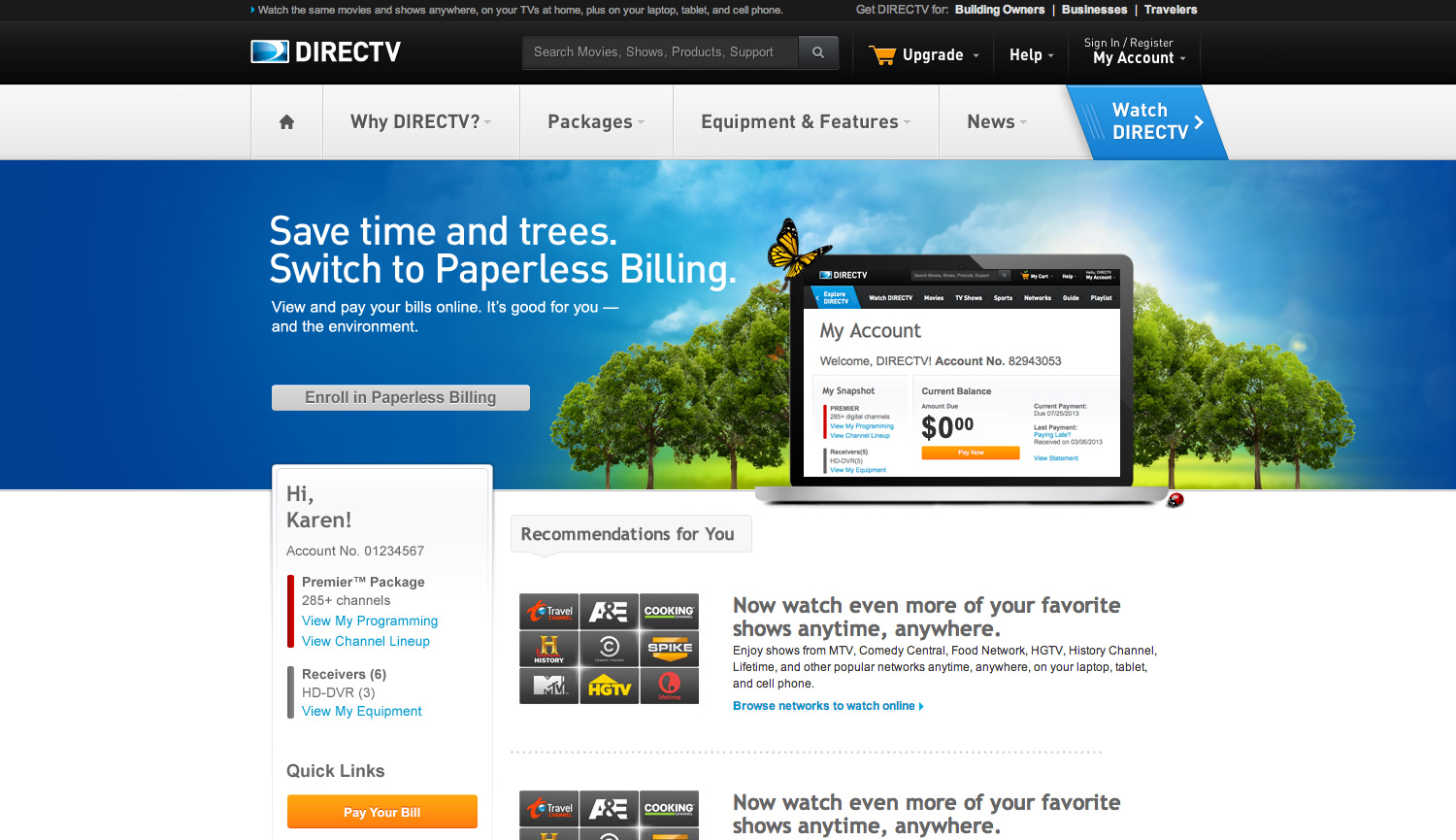 DIRECTV Paperless Billing - Michael Clowney