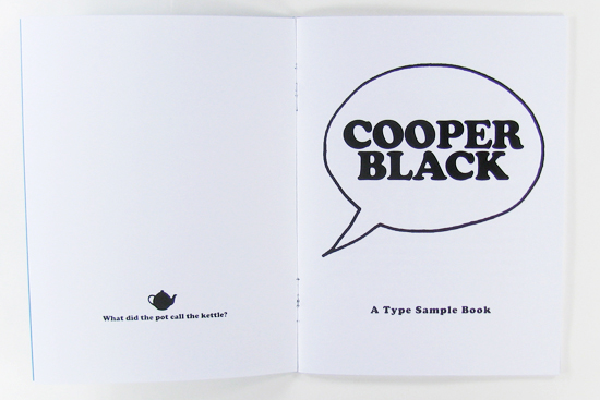 Cooper Black Type Sample Book - Cristina Ordaz
