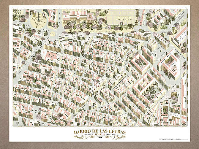 Barrio de las Letras map - GUILLERMO TRAPIELLO