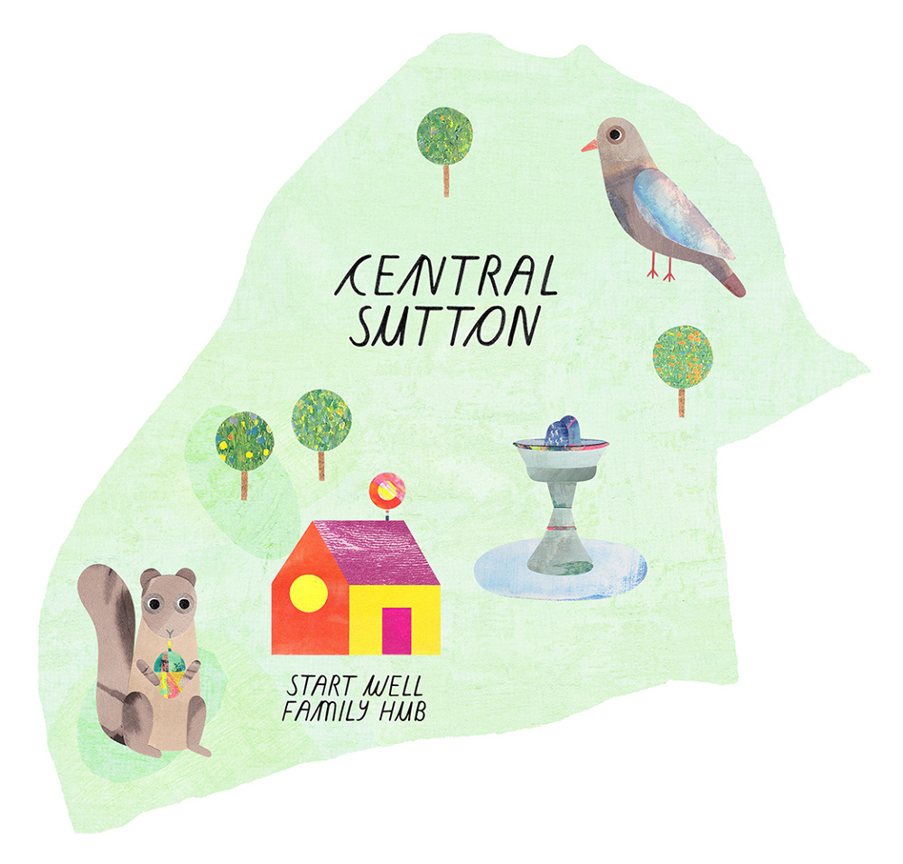 Sutton Council Map - Lianne Harrison Illustration