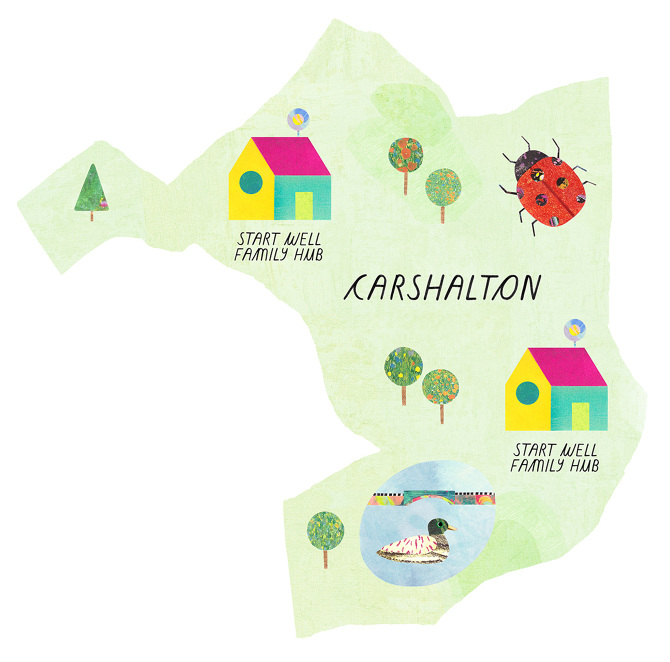 Sutton Council Map - Lianne Harrison Illustration