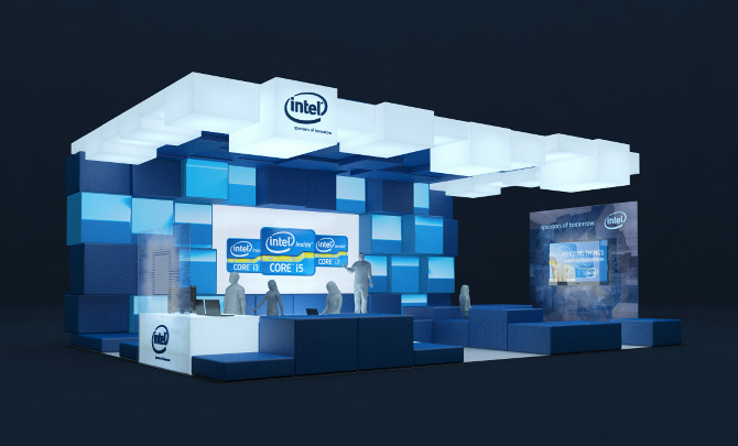 CES 2011 inte's stage and demo area proposal - zimmermann space