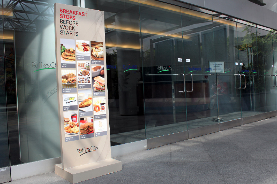 Raffles City BreakFast Standee - J