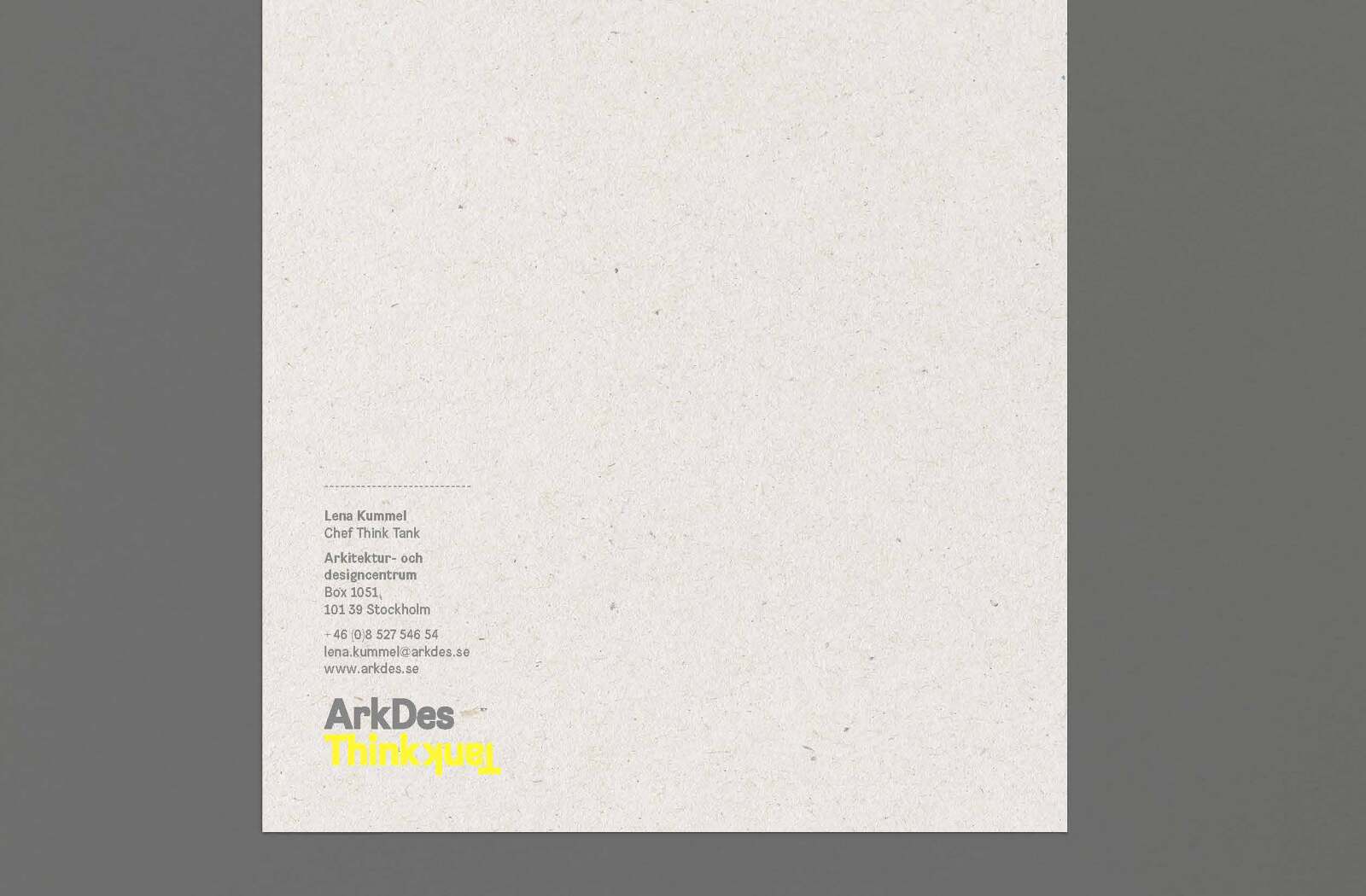 ArkDes ThinkTank. 2019–2020. - oscarliedgren