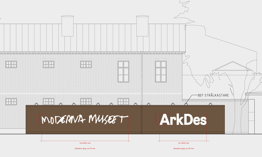 ArkDes / Moderna Museet signage. 2020. - oscarliedgren