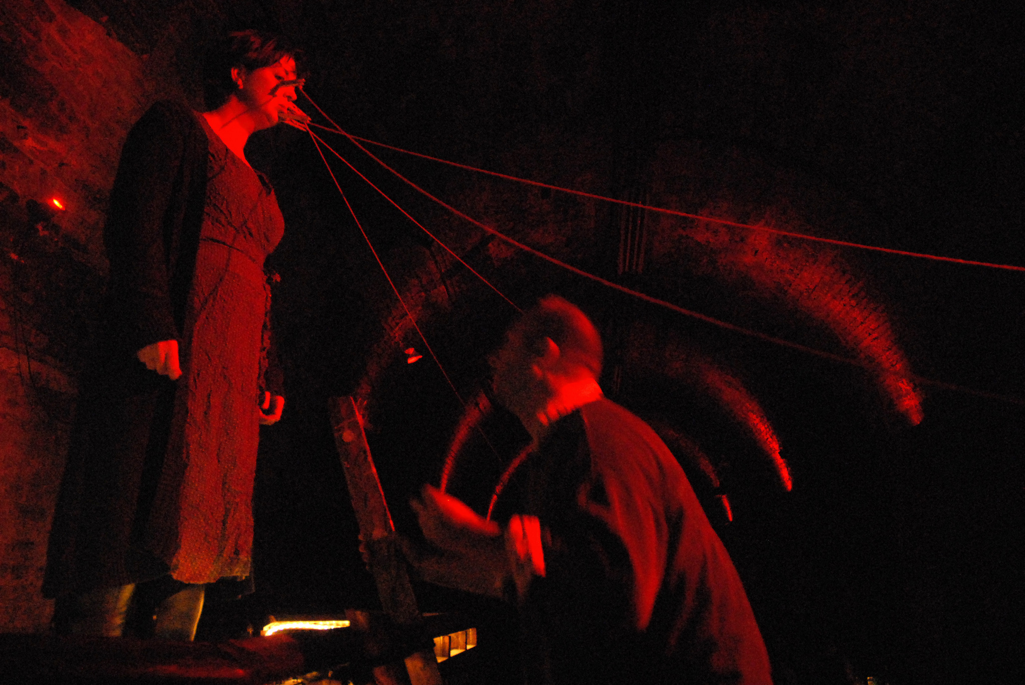 Peg torture - Nigel Barrett and Louise Mari