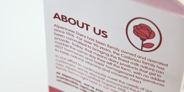 Alpenrose Milk Carton - Aaron Trigg | Design | Photography