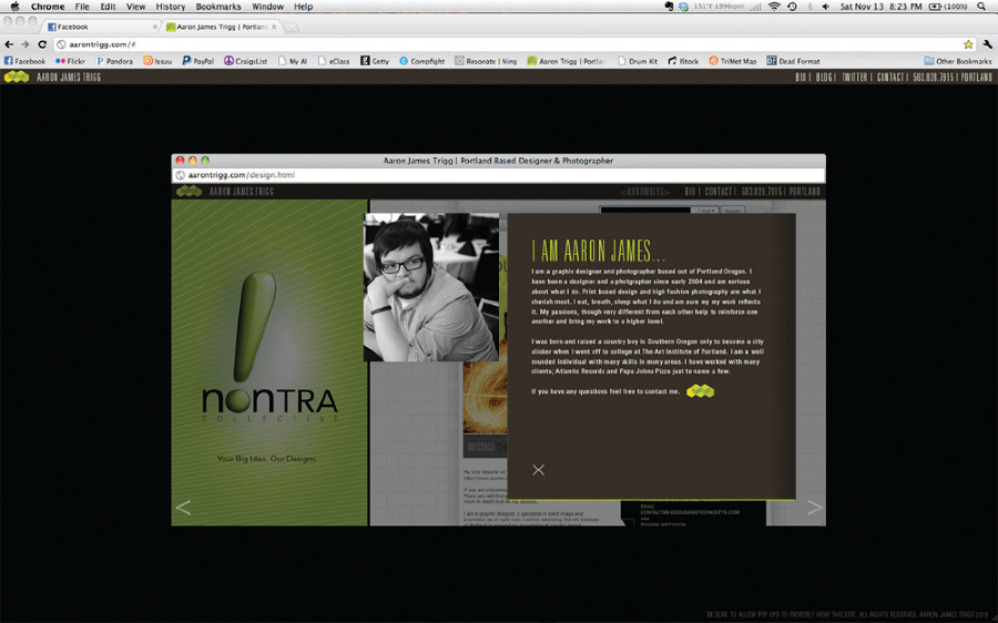 Web Design - Aaron Trigg | Design | Photography