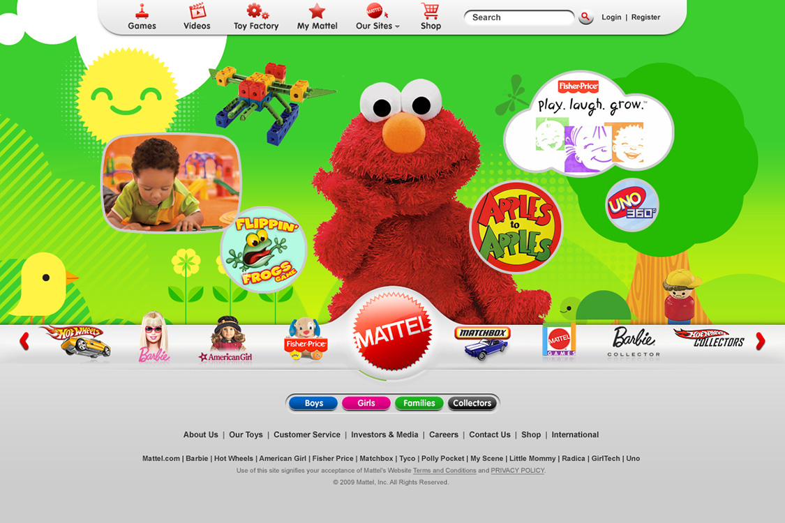 Mattel.com Redesign - Alex Louie - Freelance Interactive Designer (UX + UI)