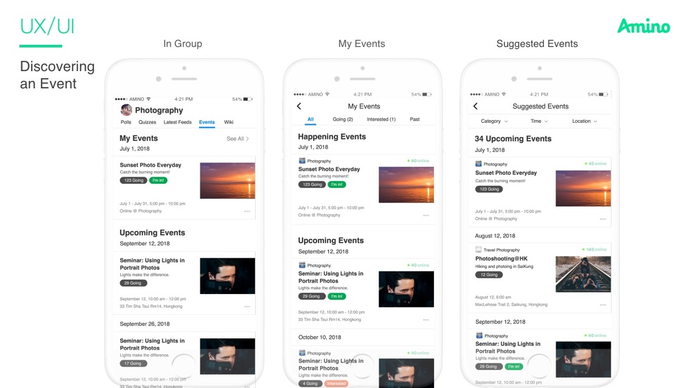 Amino Events (a practice) - zhoulailai
