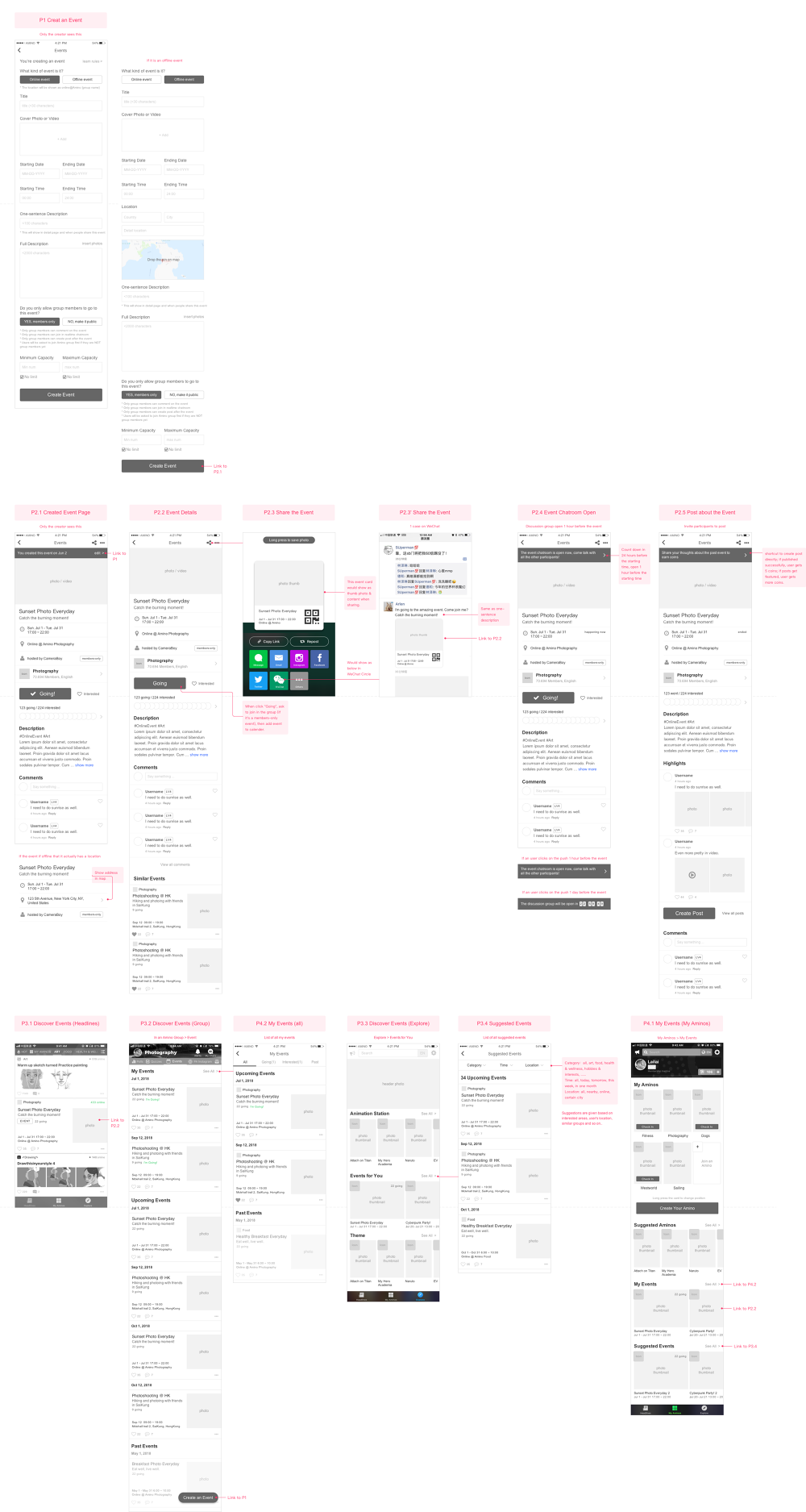 Amino Events (a practice) - zhoulailai