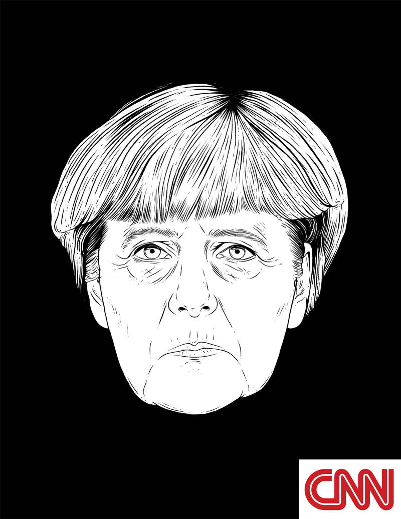 CNN - Angela Merkel - Louise Zergaeng Pomeroy: Illustration