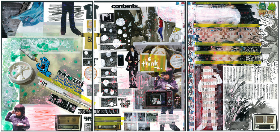 Visual Exploration: Triptych Collage - Hey Rasacyan