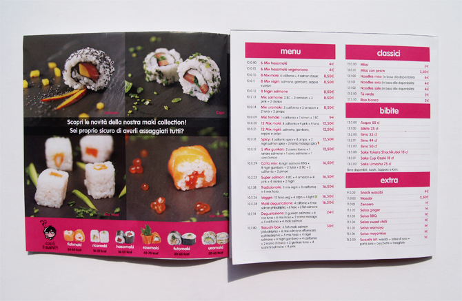 Sosushi menues - Stefania Biagini