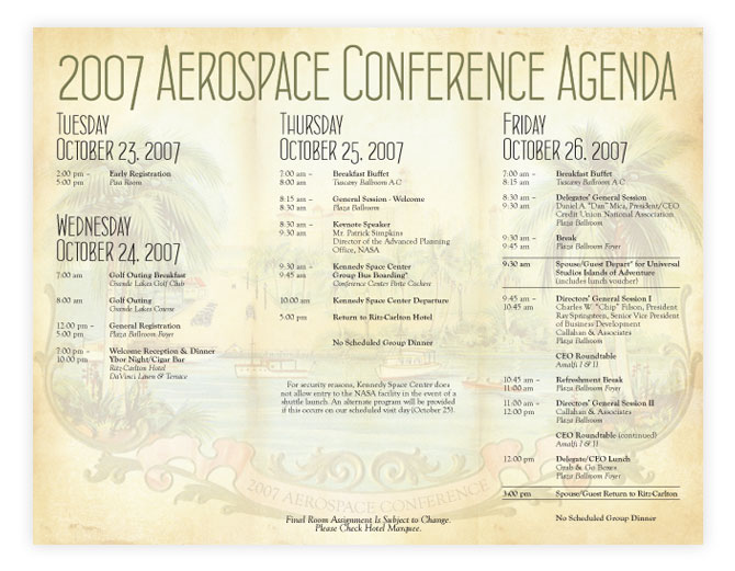 Aerospace Conference - Dan Niver Design Portfolio