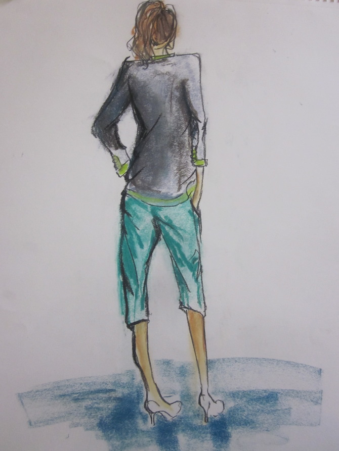 Live Model Sketches - Alysha Caine Fashion Design