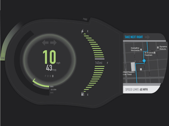 Hybrid Car Dashboard - Tanya Siadneva