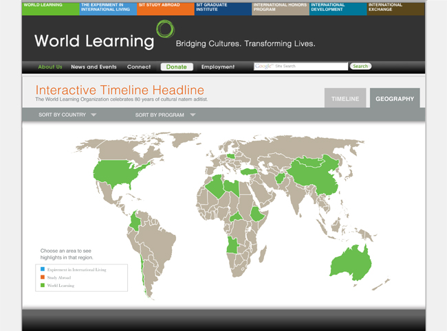 World Learning Timeline - Graphic Design Portfolio.