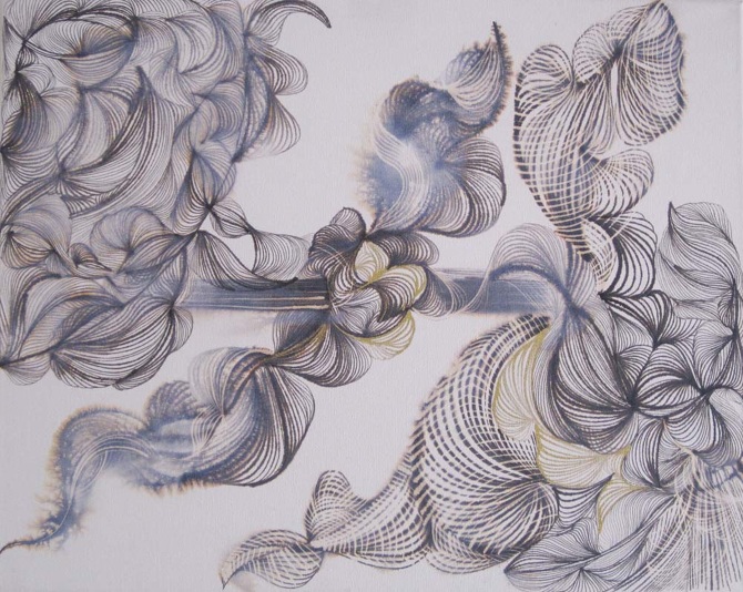 Ink Bleach Illustrating Rain