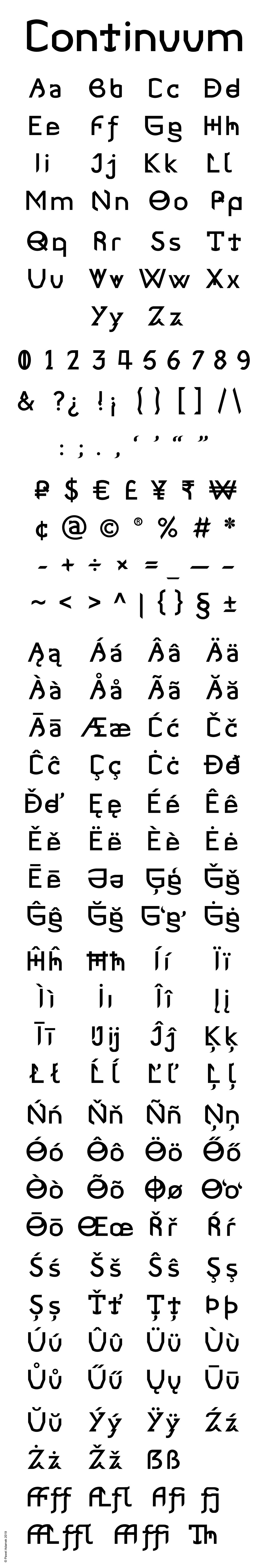 Continuum Font - Paweł Adamek Graphic Design