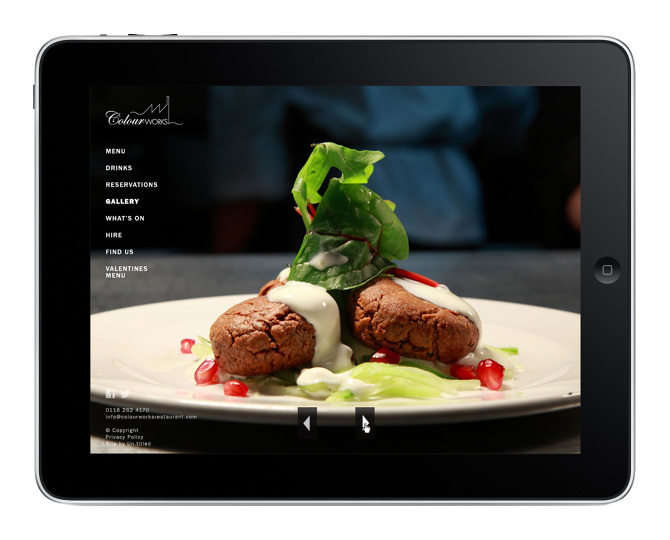 Colourworks Restaurant Website - Paweł Adamek Graphic Design