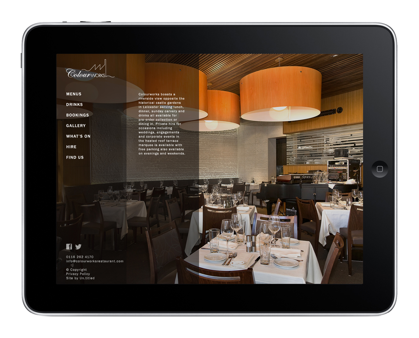 Colourworks Restaurant Website - Paweł Adamek Graphic Design | +44 (0 ...