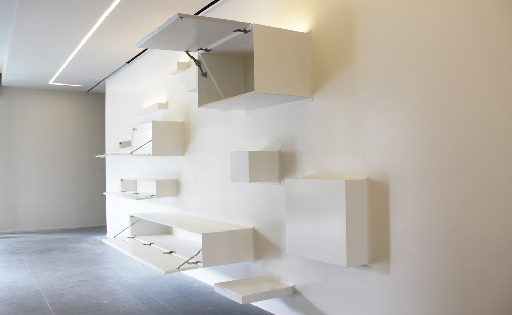 Fluid and Aluminium. Design, bookcases - raoul.gilioli