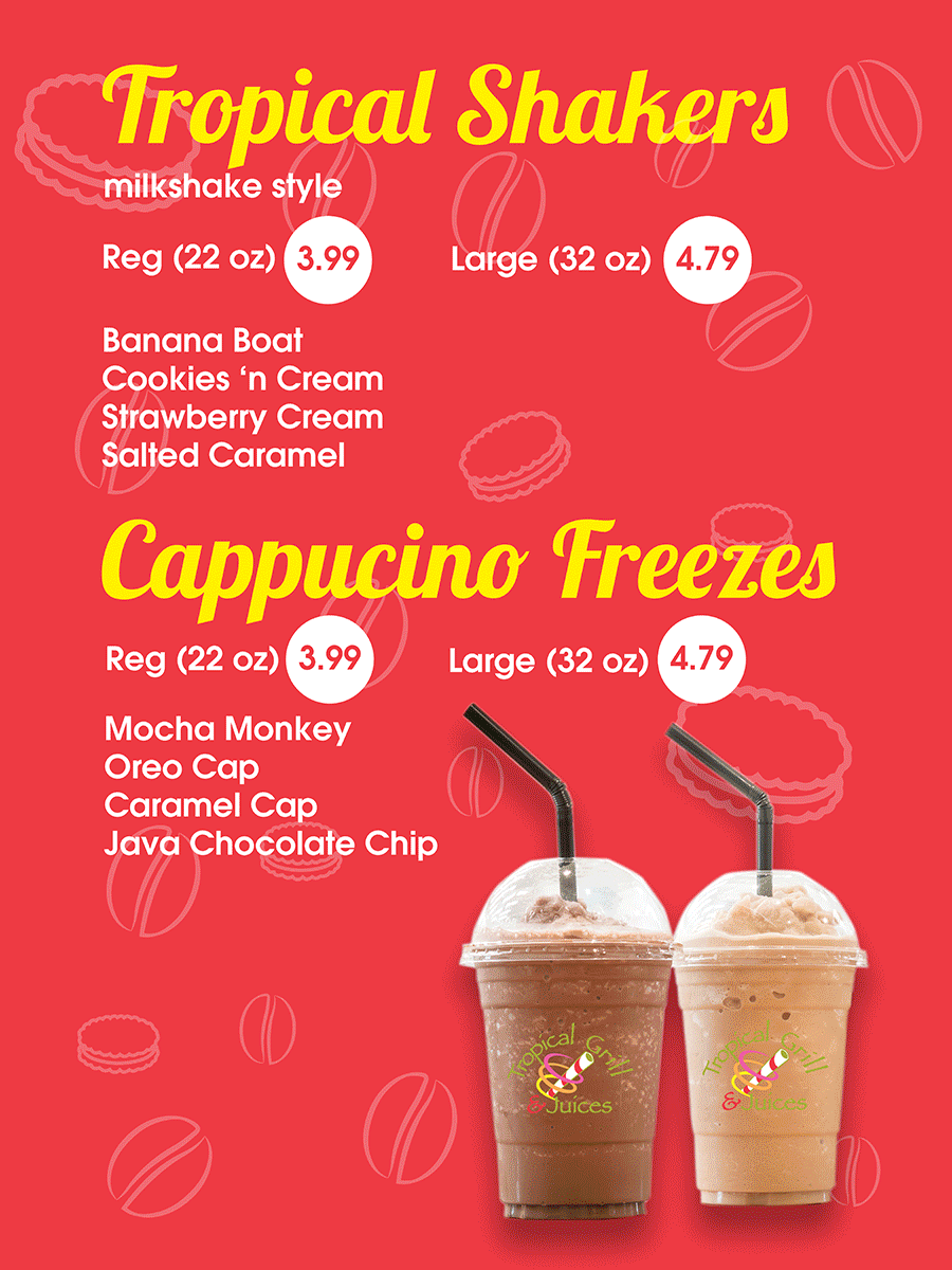 Tropical Grill Menu - amandasepanski.com