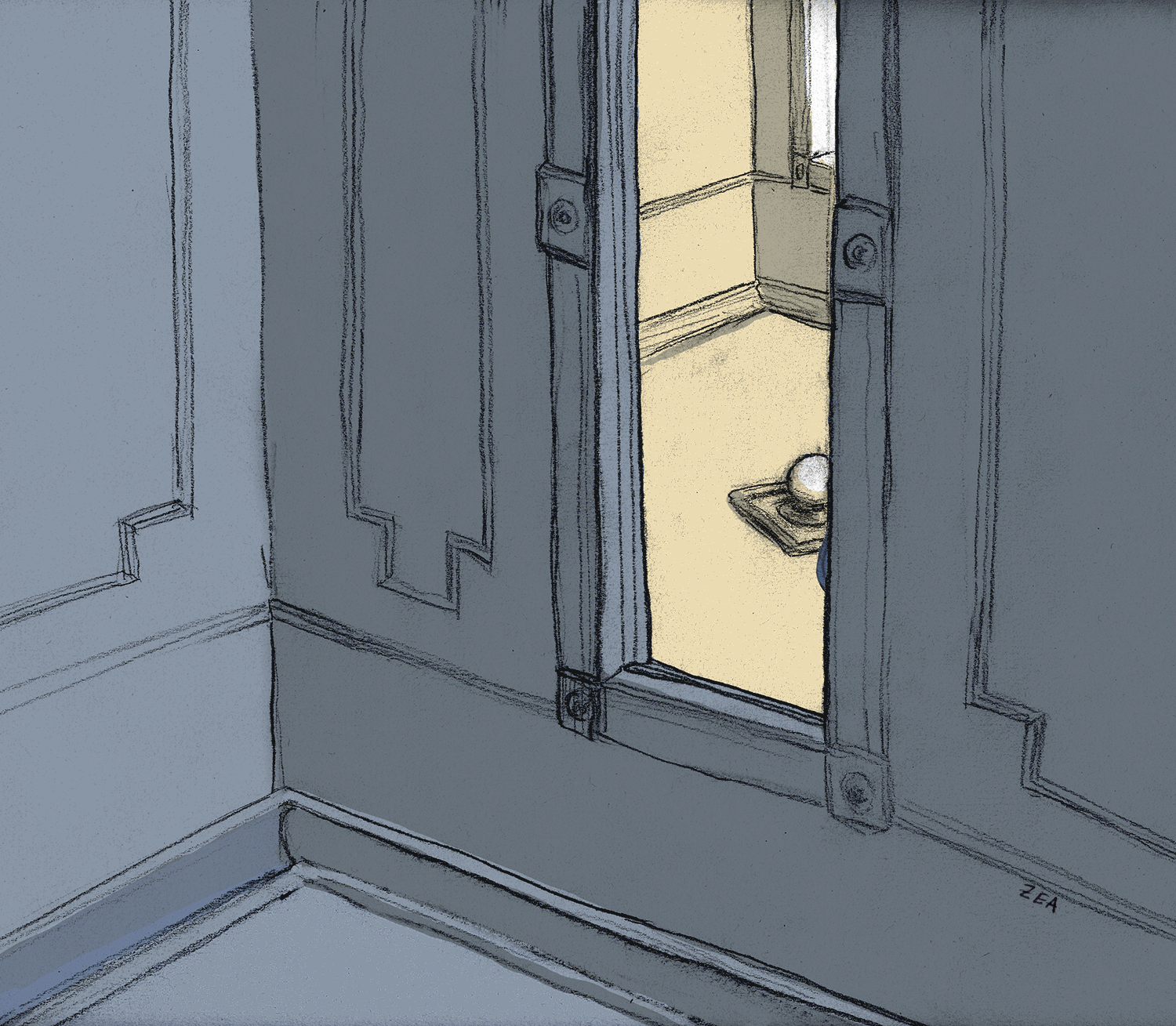 On the ceiling - GIF - Zea Barker