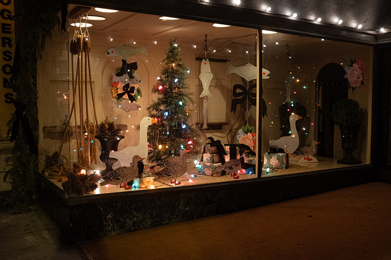 Clove & Creek Holiday Window Display 2023 - Emily Isabella