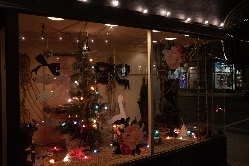 Clove & Creek Holiday Window Display 2023 - Emily Isabella