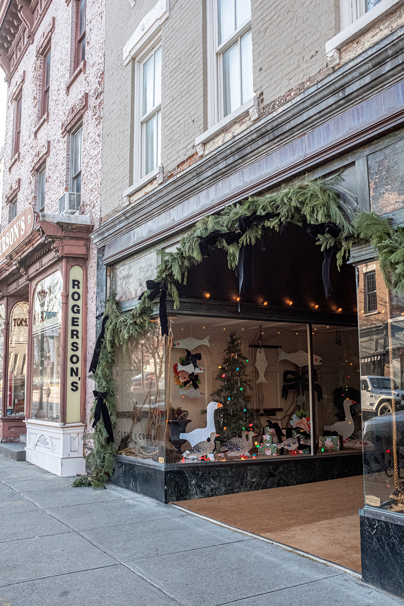 Clove & Creek Holiday Window Display 2023 - Emily Isabella