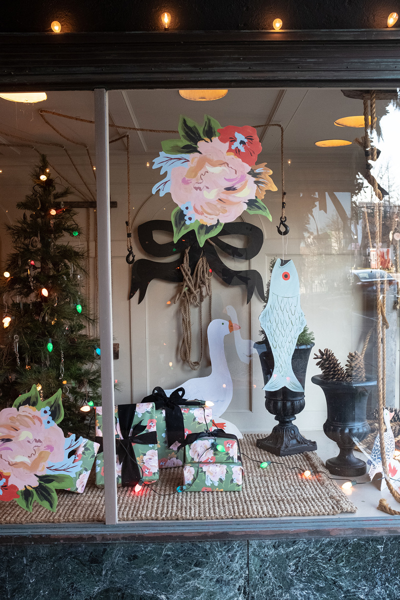 Clove & Creek Holiday Window Display 2023 - Emily Isabella