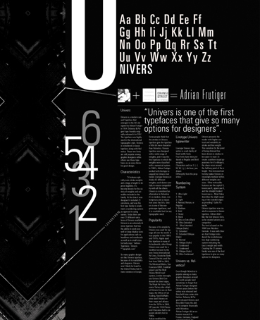 Univers Typeface Poster - portfolio