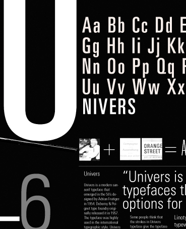 Univers Typeface Poster - portfolio