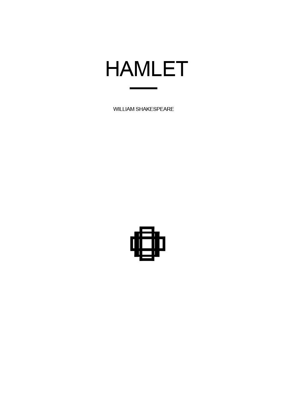 Hamlet Book Cover - Andrei Nicolescu