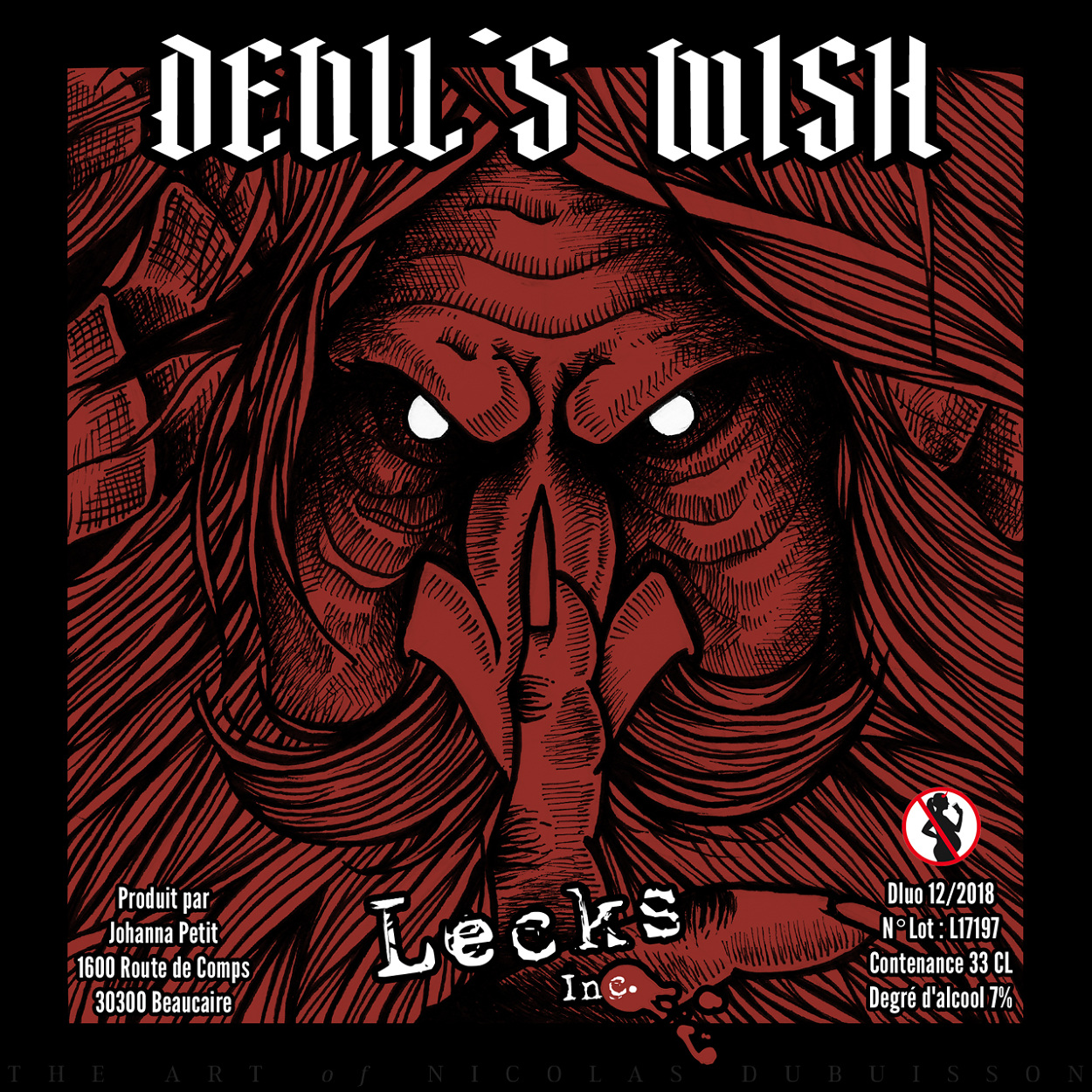 DEVIL'S WISH - Beer Label - The Art of Nicolas Dubuisson