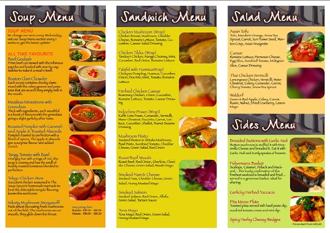 The Soup Spoon Menu - fellyloi