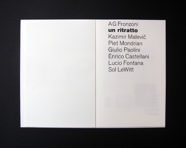 AG Fronzoni, a portrait - www.giulianochimenti.it