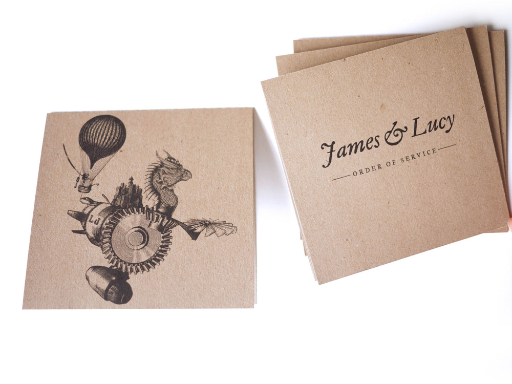 Steampunk wedding invitation - Sarah North