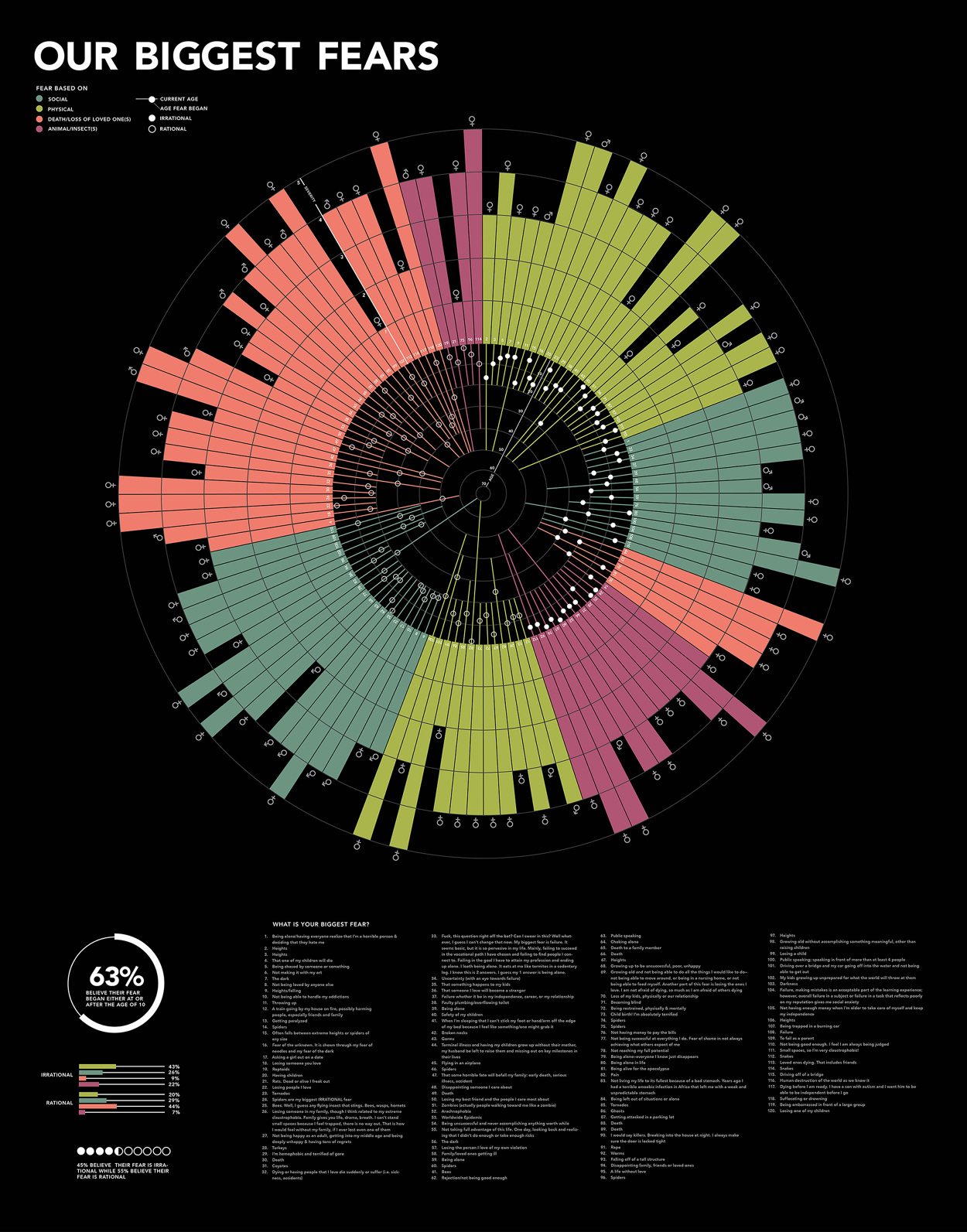 Our Biggest Fears Infographic - Alexandra Walker