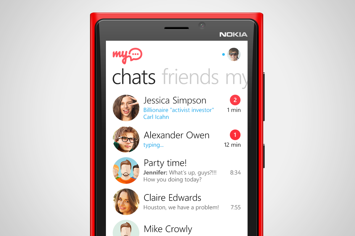 MyChat для Window Phone - simpledesign