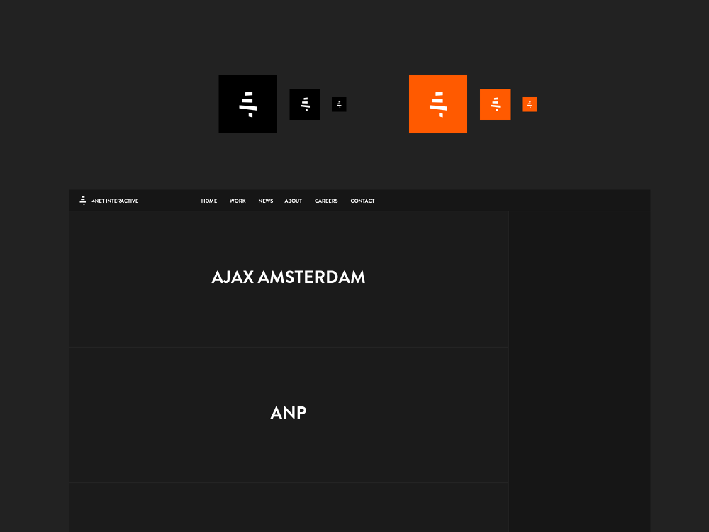 4net new brand identity - Jos Reuvers. Interactive art director