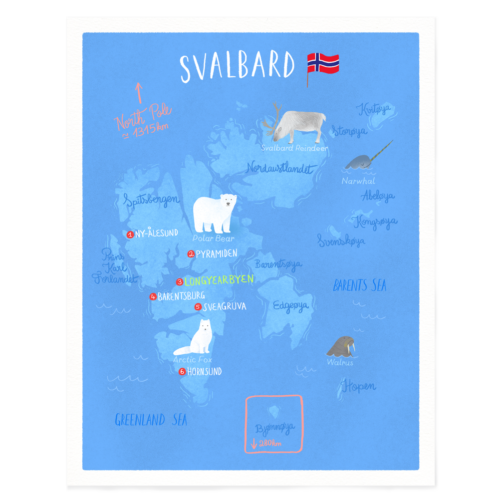 Maps of Svalbard - Vaimiti Tragin: Design & Illustration