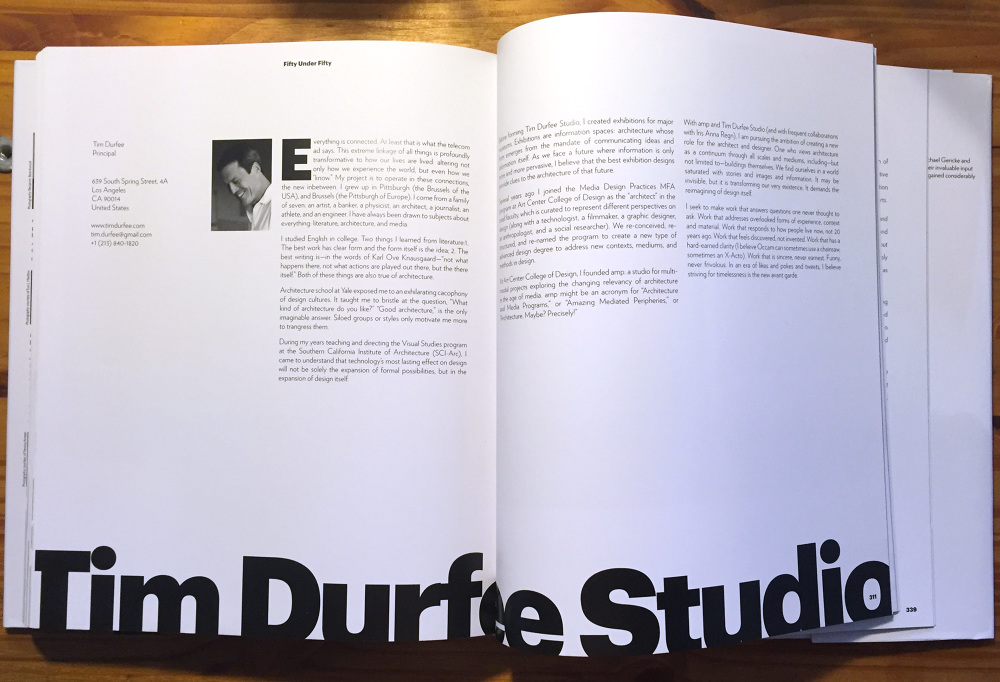 FIFTY UNDER FIFTY: Innovators of the 21st Century - Tim Durfee