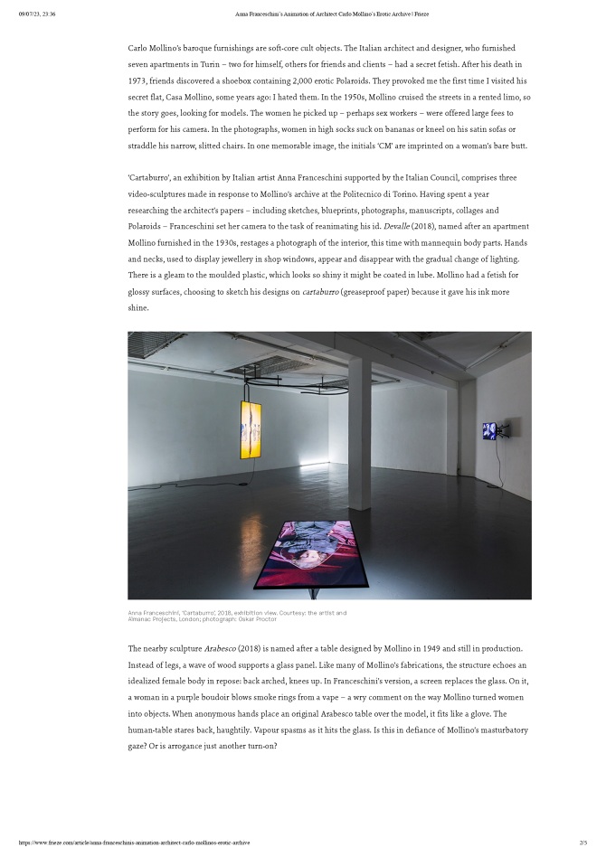 2019 FRIEZE/REVIEW - Anna Franceschini